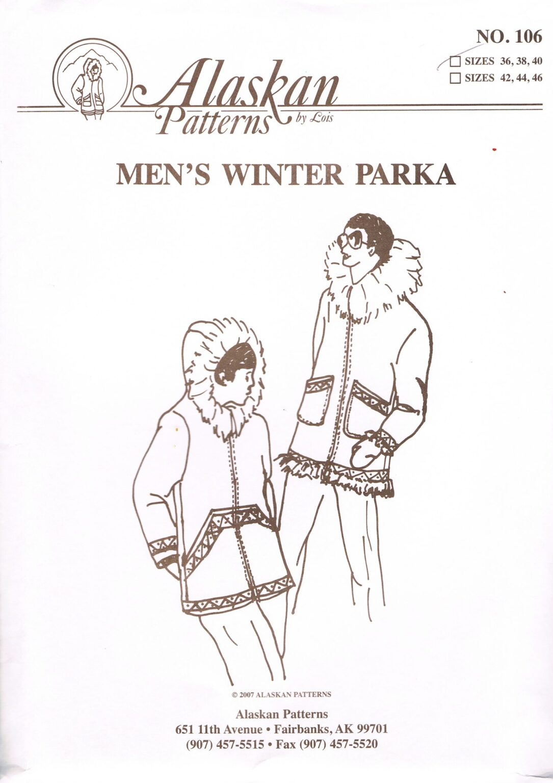 Men's Winter Parka Patterns - Alaskan Patterns