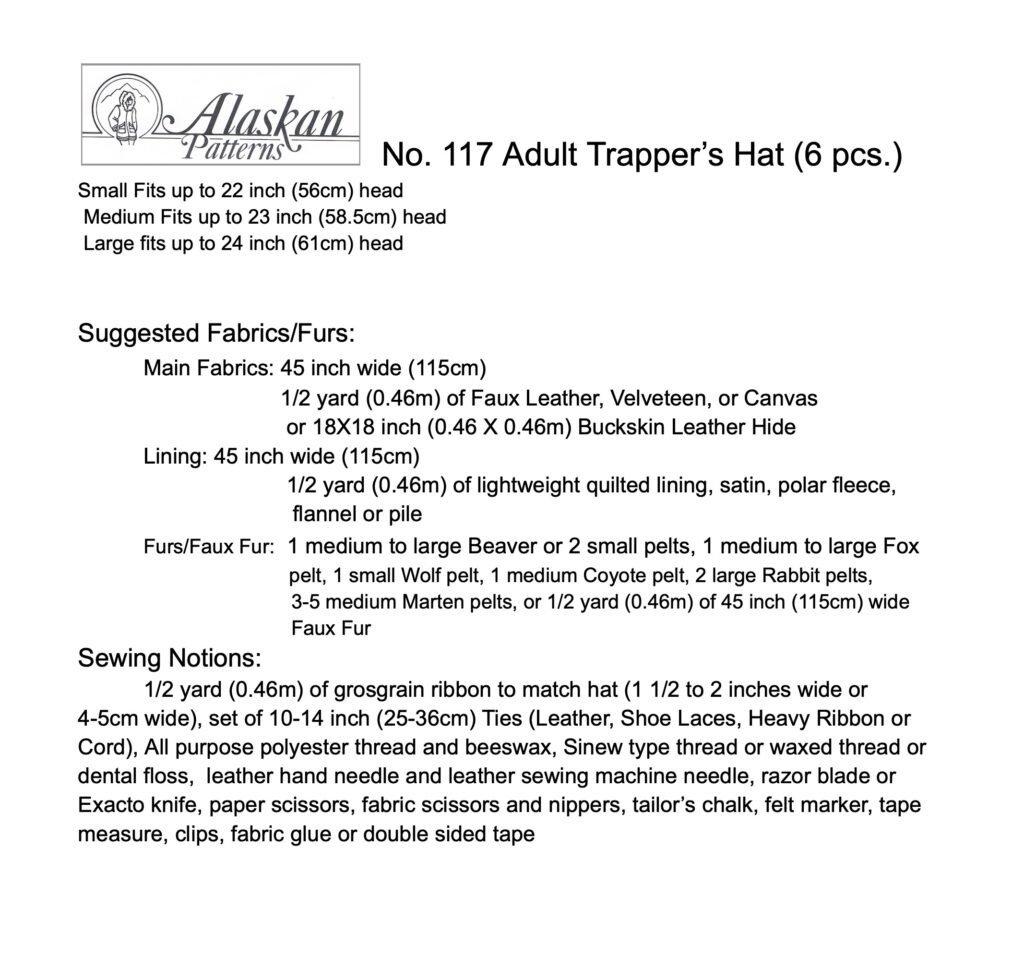 Trapper Hat Pattern - Alaskan Patterns
