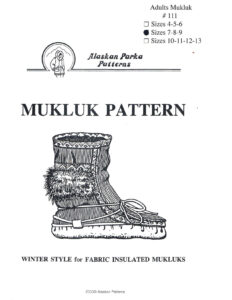 Adult Mukluk Patterns - Alaskan Patterns
