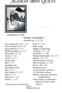 Goldpanner (Mini Quilt Pattern) - Alaskan Patterns