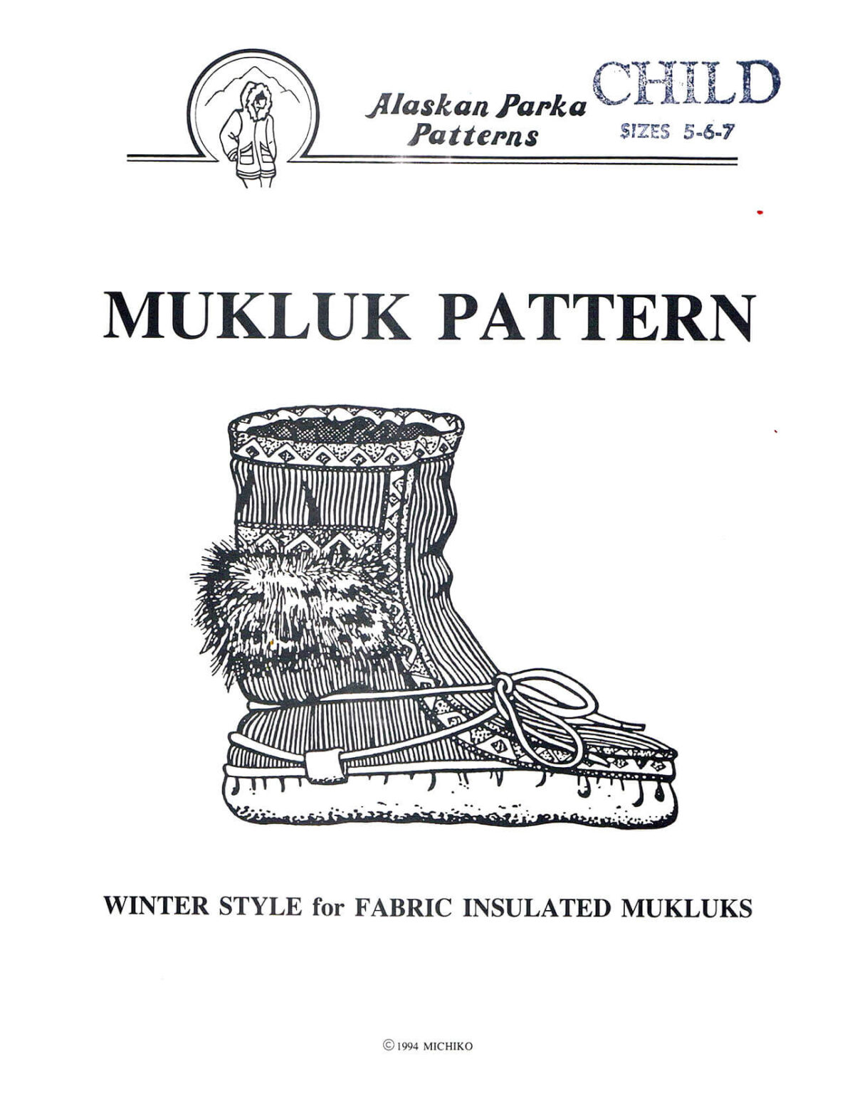 Child Mukluk Patterns - Alaskan Patterns